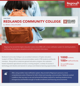 Redlands Community College - Regroup Mass Notification
