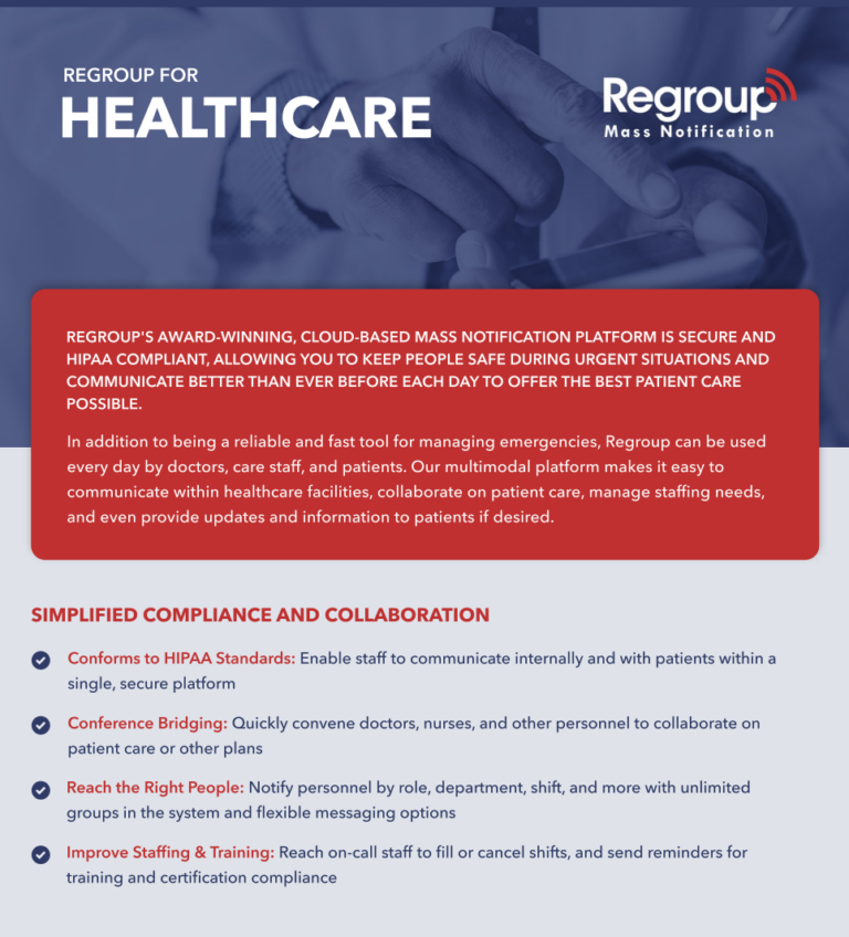 Healthcare - Regroup Mass Notification
