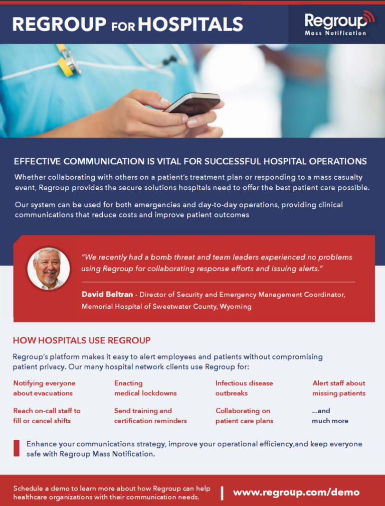 Healthcare - Regroup Mass Notification