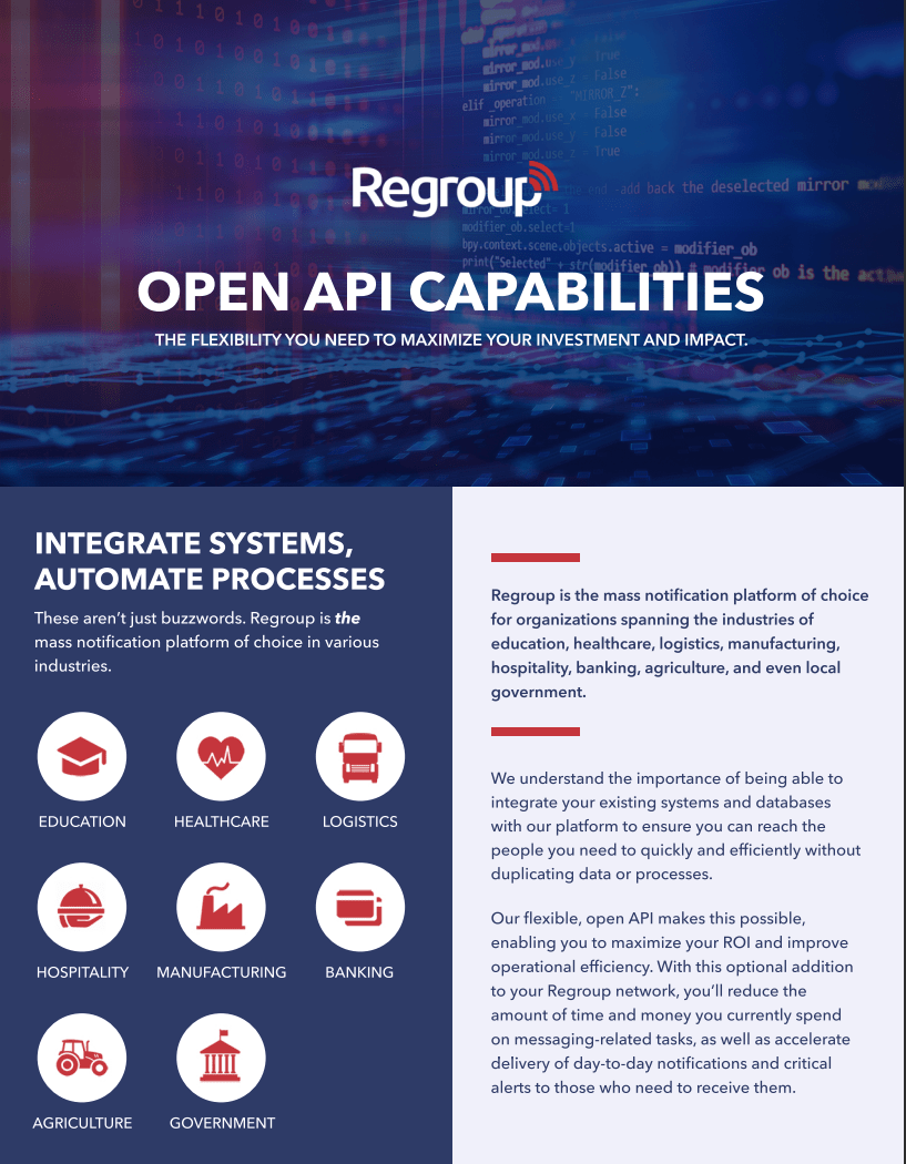 Products - Regroup Mass Notification