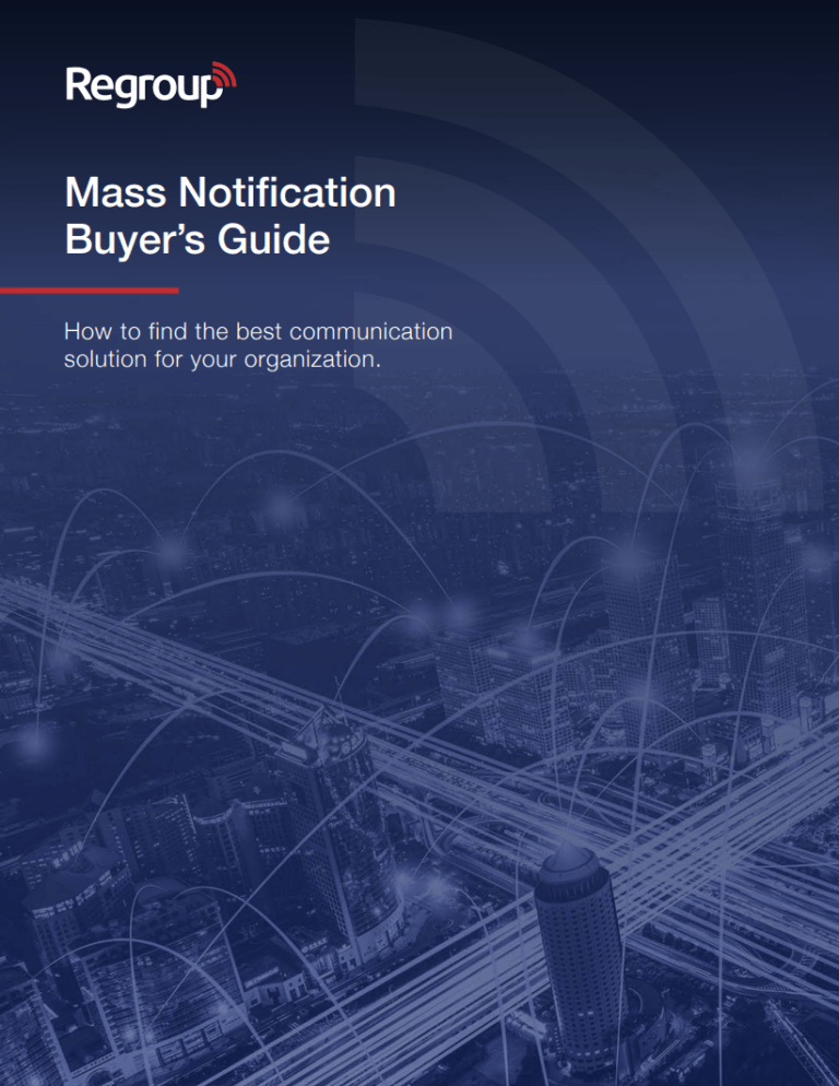 Products - Regroup Mass Notification