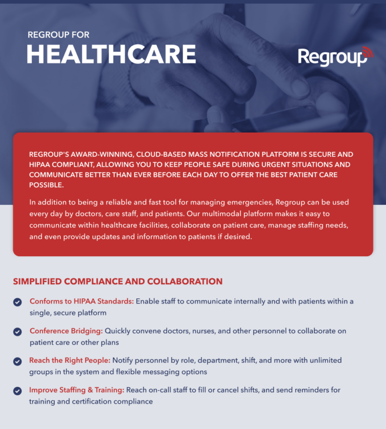 Healthcare - Regroup Mass Notification
